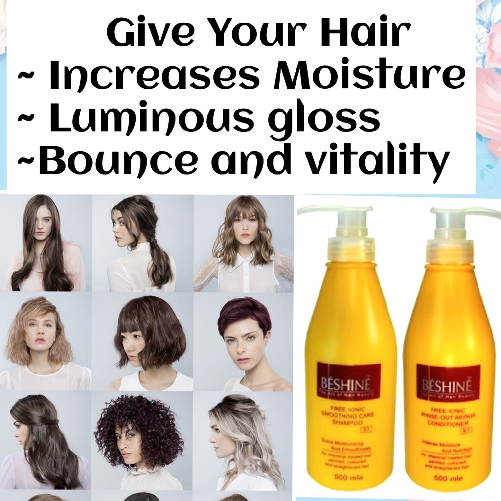 Beshine Shampoo 500ml + Beshine Conditioner 500ml (SET) | Shopee Malaysia