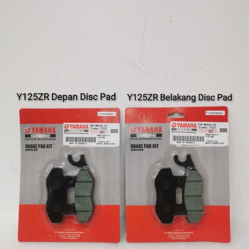 YAMAHA HONDA FRONT REAR DISC BRAKE PAD LC135 / Y15ZR / Y125 / FZ150 NEW / OLD / RS150 / WAVE ...