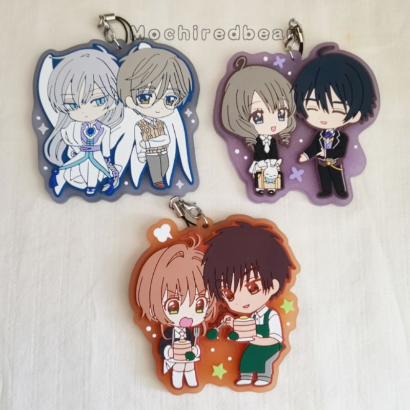 Cardcaptor Sakura Keychain Touya Yukito Yue Anime Keychain Rubber Strap ...