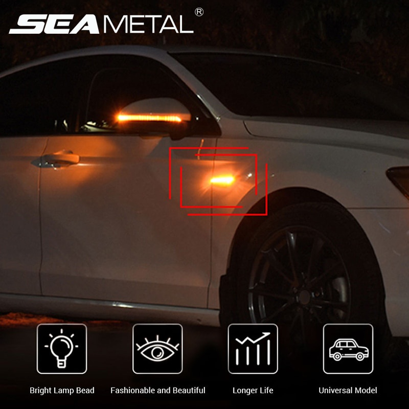 Car Side LED Signal Light Universal 4 Colors Fender Blade Light ...