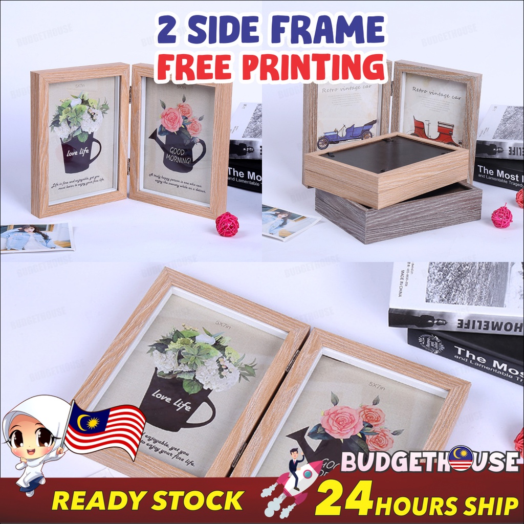 4R Frame Kaca , Frame Kayu ,Tebal , 2 Side Frame | Shopee Malaysia