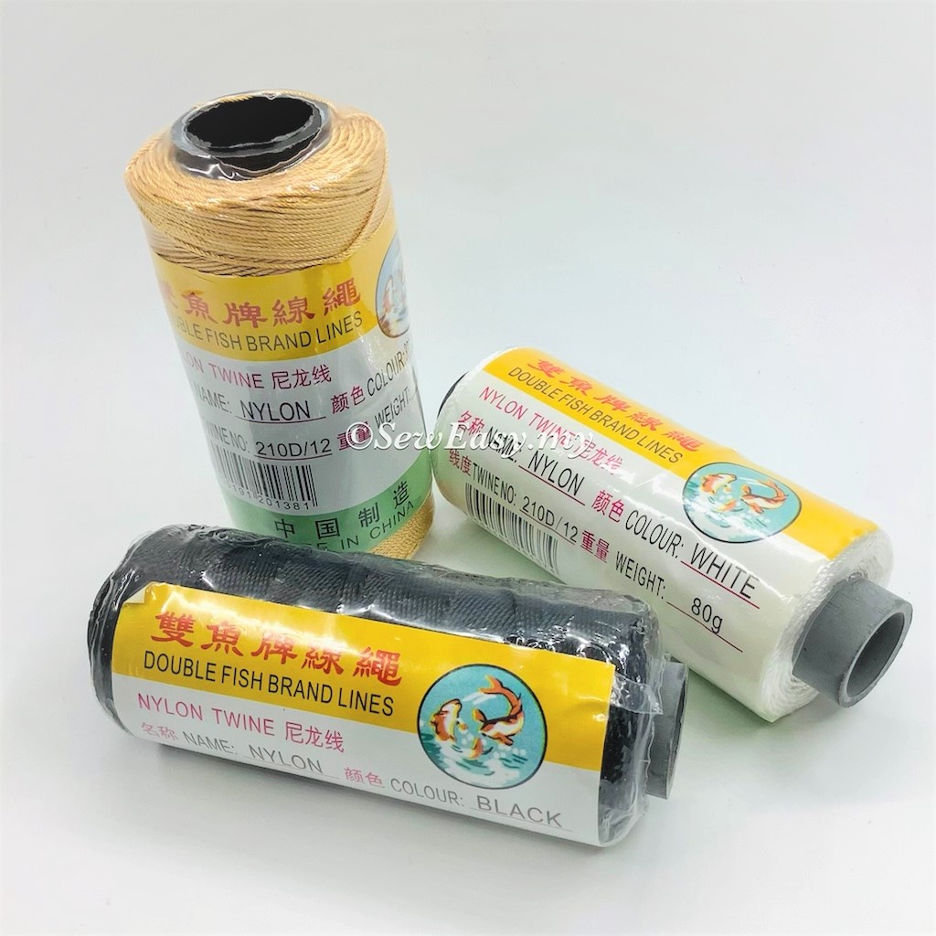 210D/6, 210D/9 & 210D/12 80g Benang Jahit Tapak Kasut / Nylon Twine ...