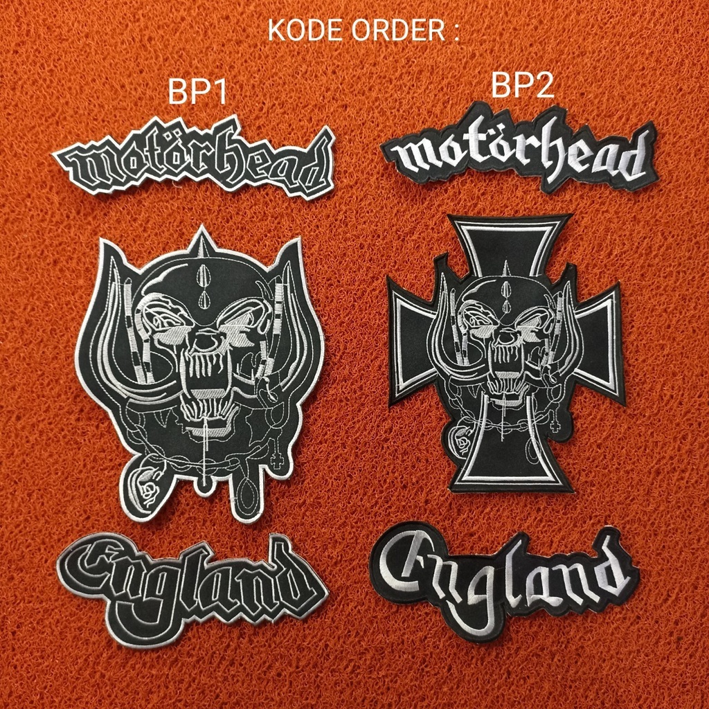 Back patch backpatch Large Embroidery Motorhead Complete Back emblem ...