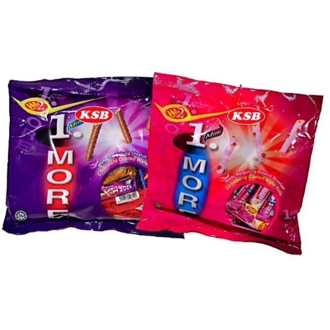 【90g】Win2 MINI 1 MORE CHOCOLATE COATED WAFER ROLLS | Shopee Malaysia