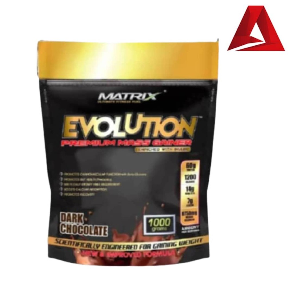 MATRIX EVOLUTION PREMIUM SUPER MASS GAINER 1kg / WEIGHT GAINER / MUSCLE ...
