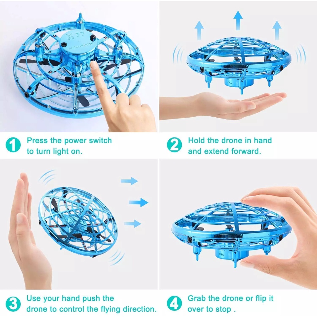 Hand Flying UFO Ball Induction Interactive RC Flying Saucer Magic UFO ...