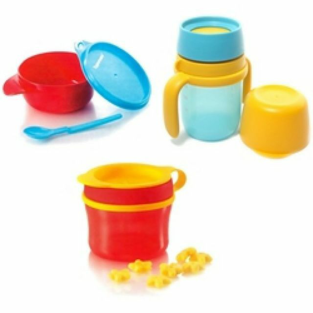 TUPPERWARE TWINKLE TOTZ SET SNACK CUP & EASY GRIP BOWL | Shopee Malaysia