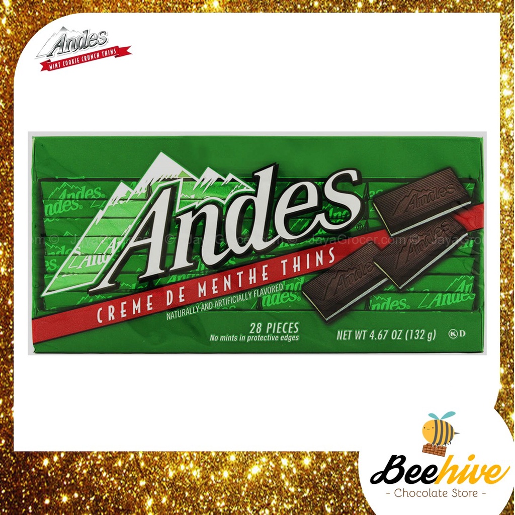 Andes Creme De Menthe Thins Chocolate 132g [Halal] | Shopee Malaysia