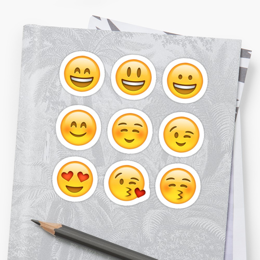 Waterproof Emoji Emoticon Emotion Sticker Vinyl Decal | Shopee Malaysia