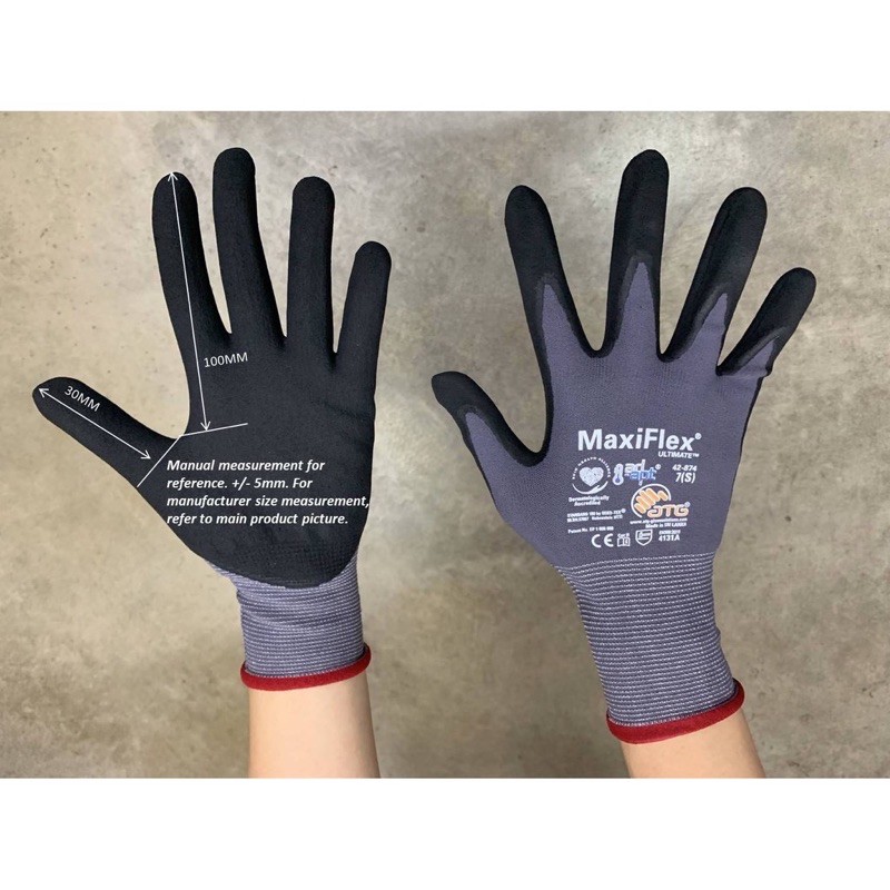 MaxiFlex Ultimate Safety Gloves With AD-APT- Breathable Gloves For Electrician, Precision ...