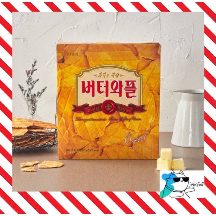 [Crown] Butter Waffle 26g x 12ea_316g / Korean Snack / Office Snack / Cookies | Shopee Malaysia