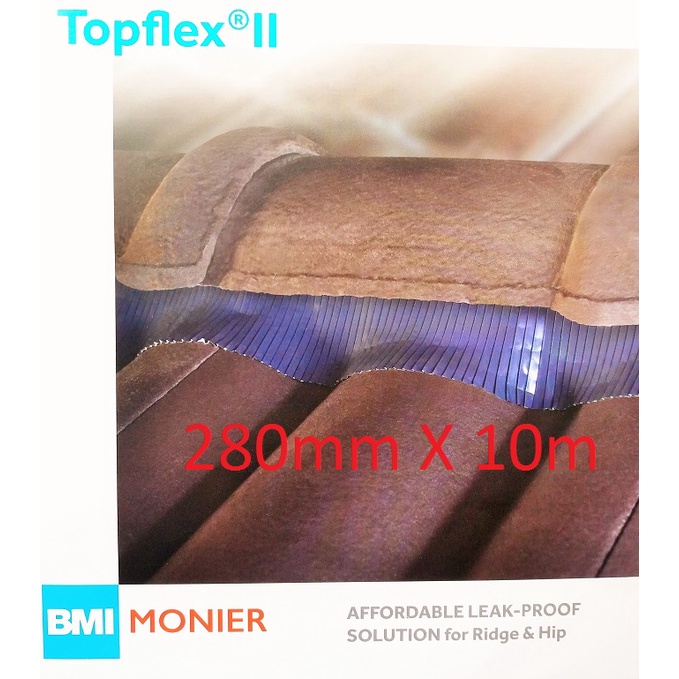 BMI Monier Topflex II 280mm X 10m Pasang rabung tanpa simen Getah ...
