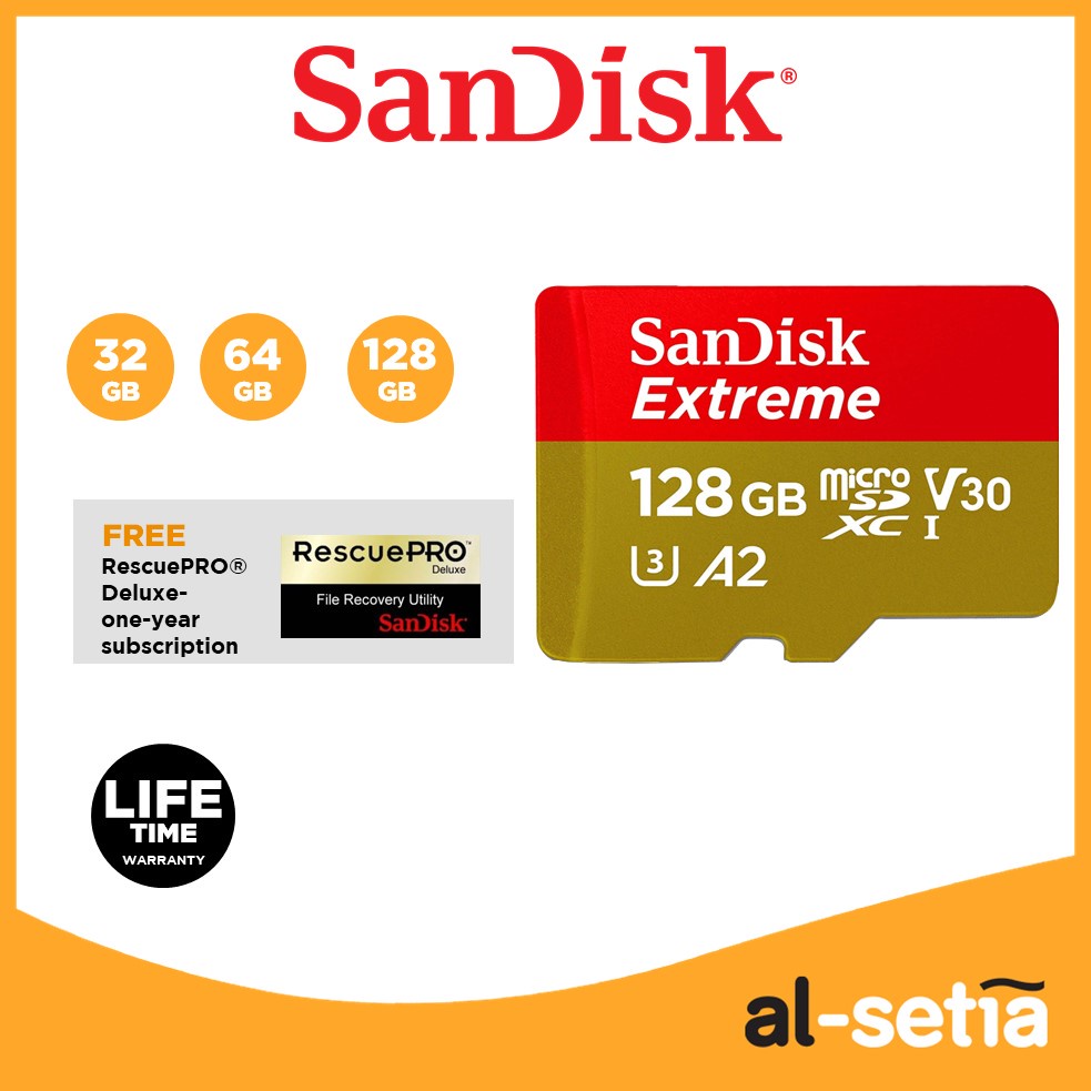 SanDisk Extreme Micro SD Memory Card 32GB/64GB/128GB A1/A2 Micro SD ...