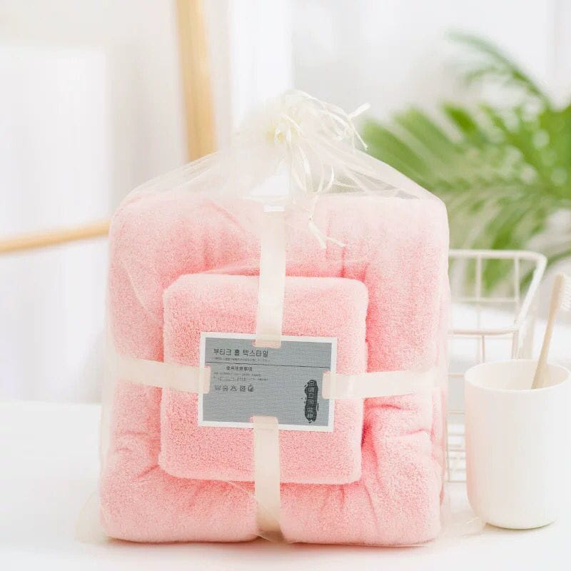 2in1 Towel Set Tuala Mandi + Tuala Muka High Absorbent Soft Bath Towel ...