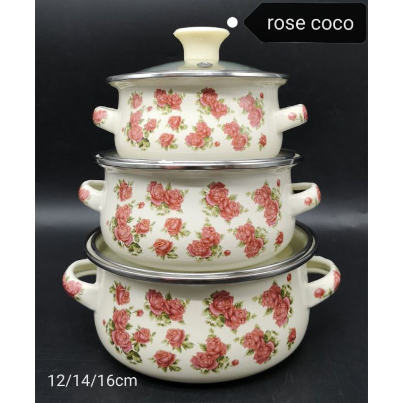 PERIUK BUNGA LEGEND ENAMEL SET MINI BOLEH MASAK ATAS API | Shopee Malaysia