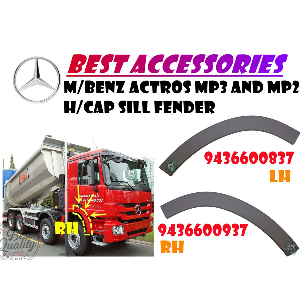 M/BENZ ACTROS MP3 AND MP2 MODEL H/CAP SILL FENDER HIGH QUALITY ...
