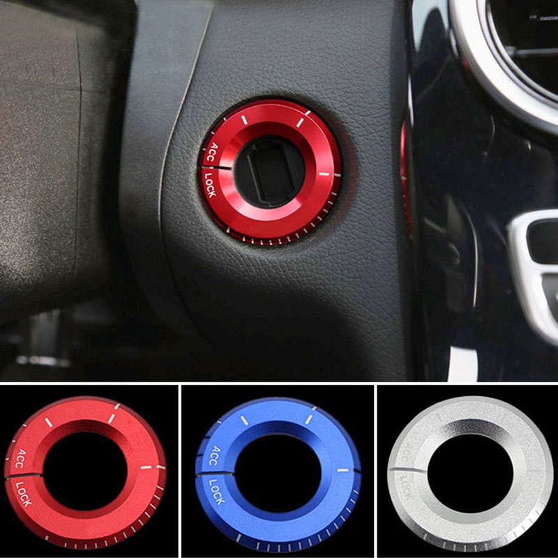 Car Ignition Switch Trim Stickers for Mercedes Benz A C Class GLA CLA ...