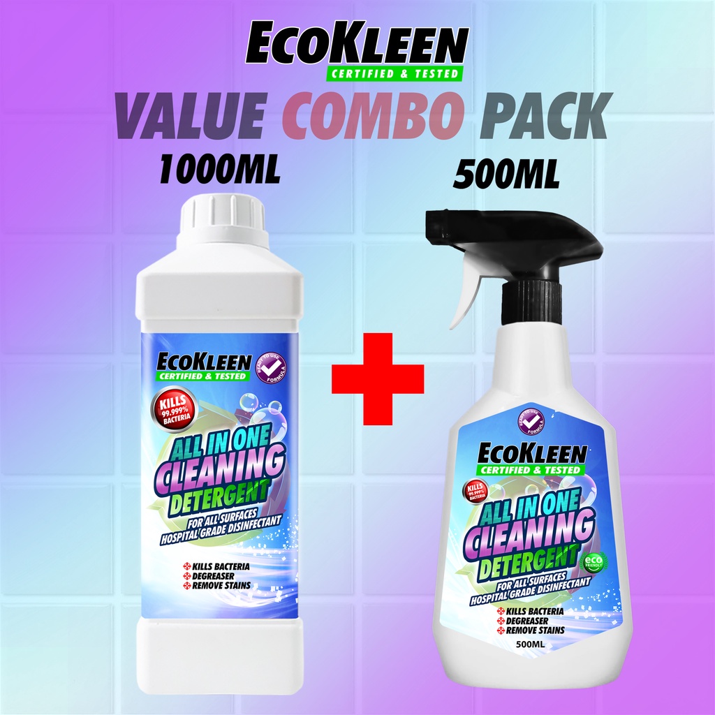 Eco Kleen All In One Anti Bacteria Cleaning Detergent Combo Set Multi ...