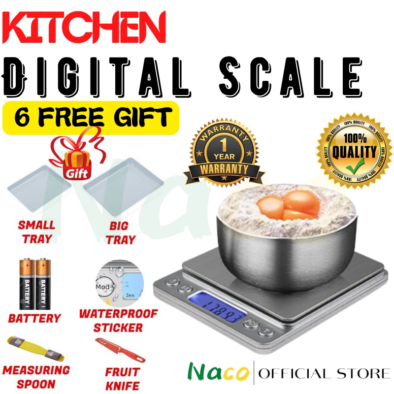 Kitchen Digital Scale Weight Scale LCD Portable Mini Electronic Scales ...