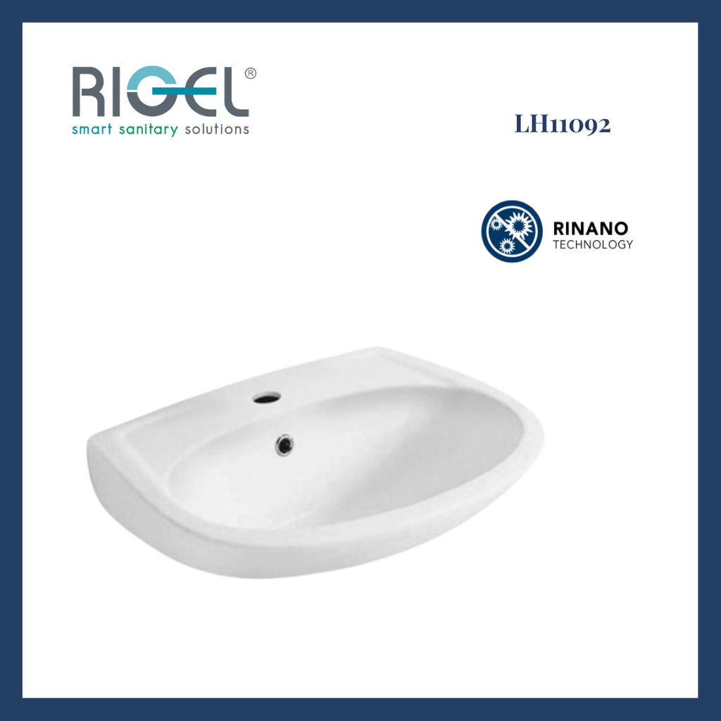RIGEL Ceramic Wall Hung Bathroom / Toilet Lavatory Wash Basin LH11092 ...