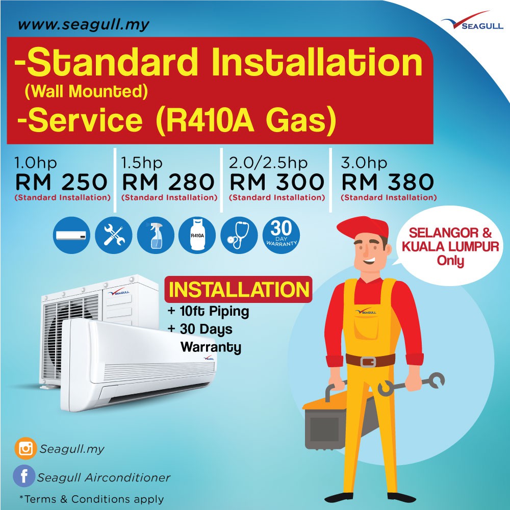(OFFER !) Professional 1.0HP Air-Con Standard Installation Service ...