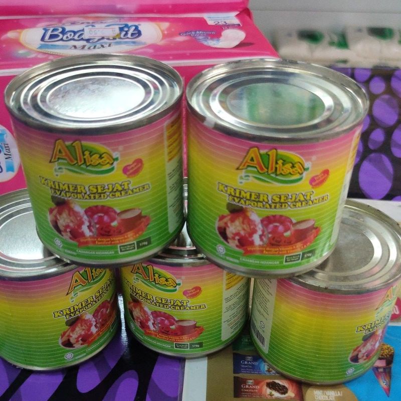krimer sejat / susu cair cap alisa tin kecil 170g | Shopee Malaysia