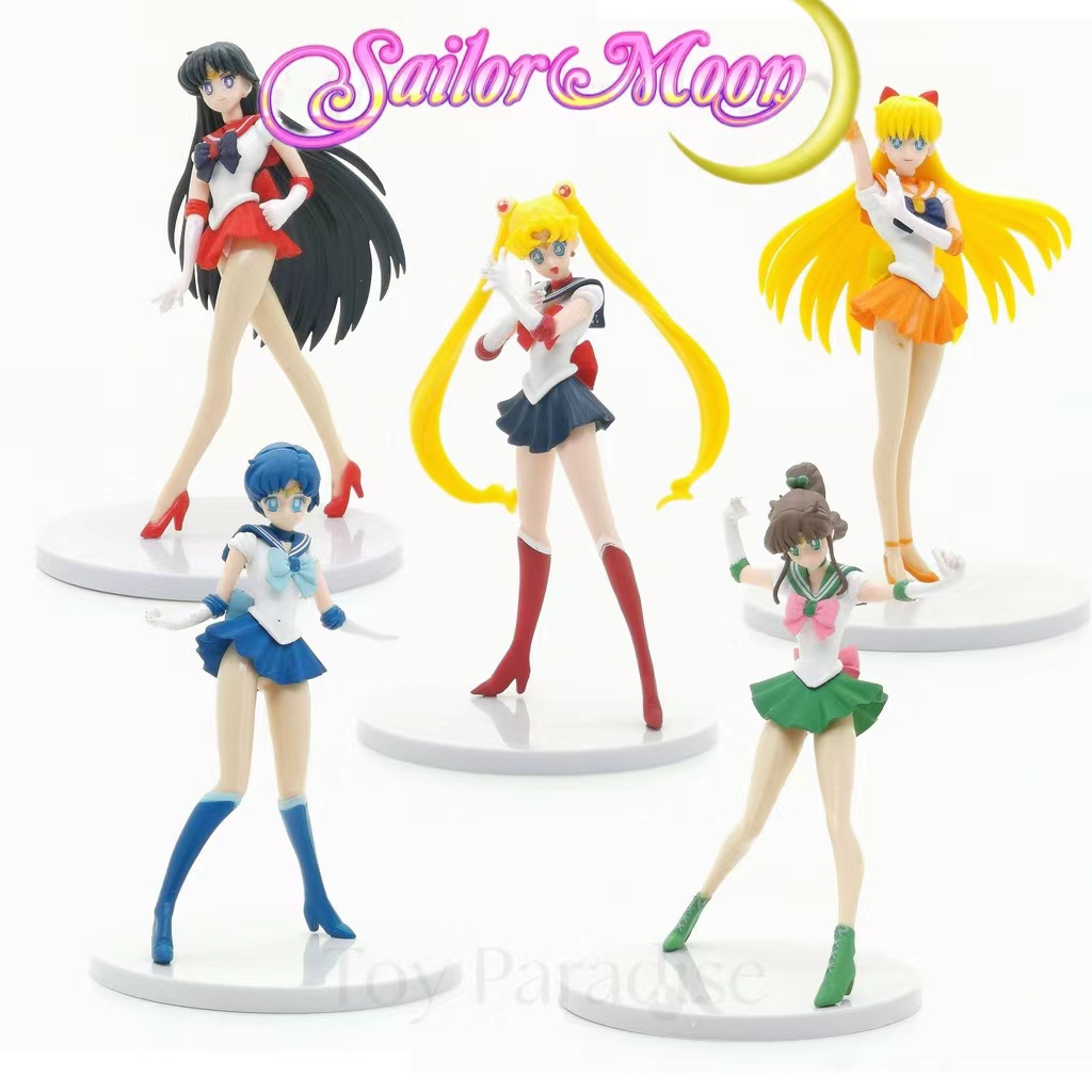 OEM 5pcs 17cm Sailormoon Sailor Moon Mercury Mars Jupiter Venus Knight ...