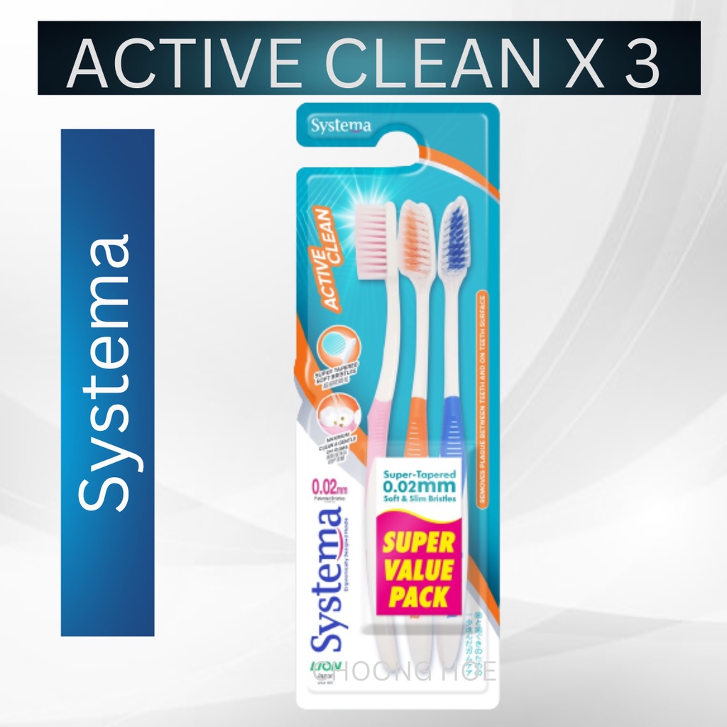 Systema Toothbrush Super Value Pack (3S) - Active Clean (SOFT) | Shopee ...