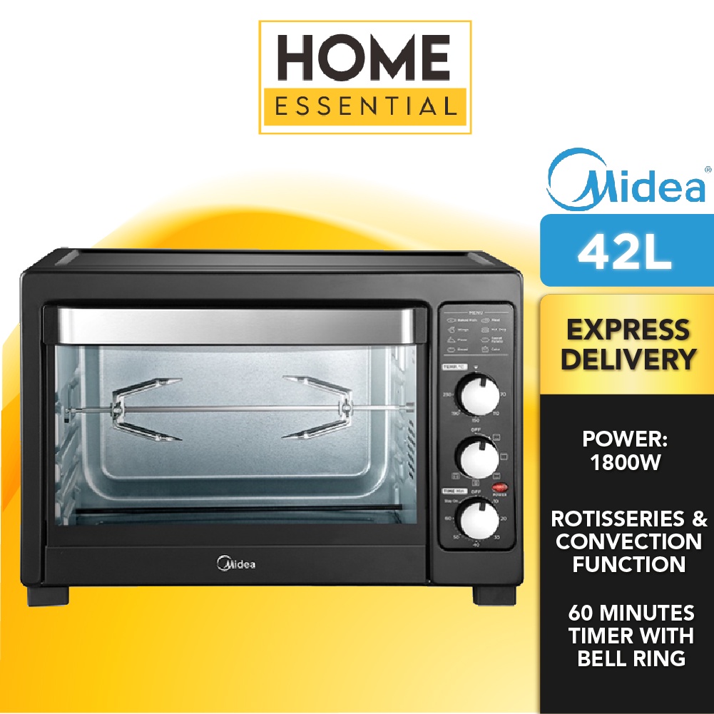 Midea 42L Electric Oven toaster MEO-42LGY-BK | Shopee Malaysia