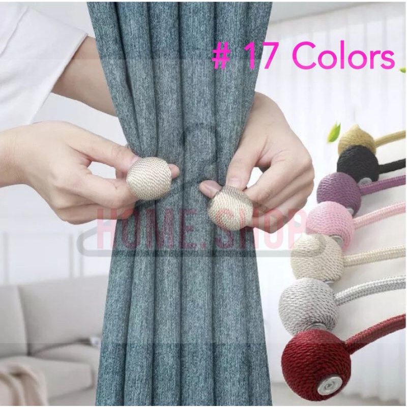 LANGSIR MAGNETIC CURTAIN TIEBACKS DESIGN TIE BACK ROPE HOLDBACK HOLDER ...