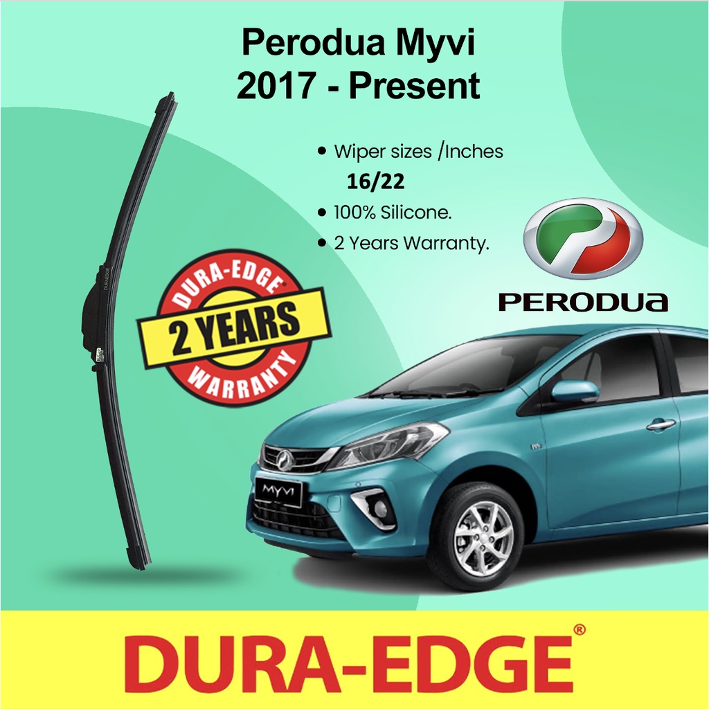 Perodua Myvi Gen 3 (2017-Present) - Dura-Edge Silicone Wiper - 2 Years ...