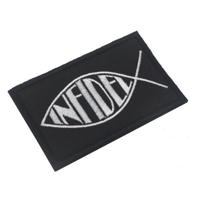 Embroidery Patch Jesus Fish Patch Christian Fish Symbol Tactical Emblem ...