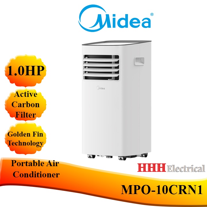 Midea Portable Air Conditioner 1.0HP With Golden Fin Technology MPO ...
