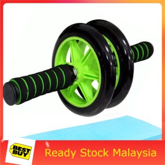 OMG Double Wheels Abdominal Muscle AB Roller Training Fitness Wheel Gym ...