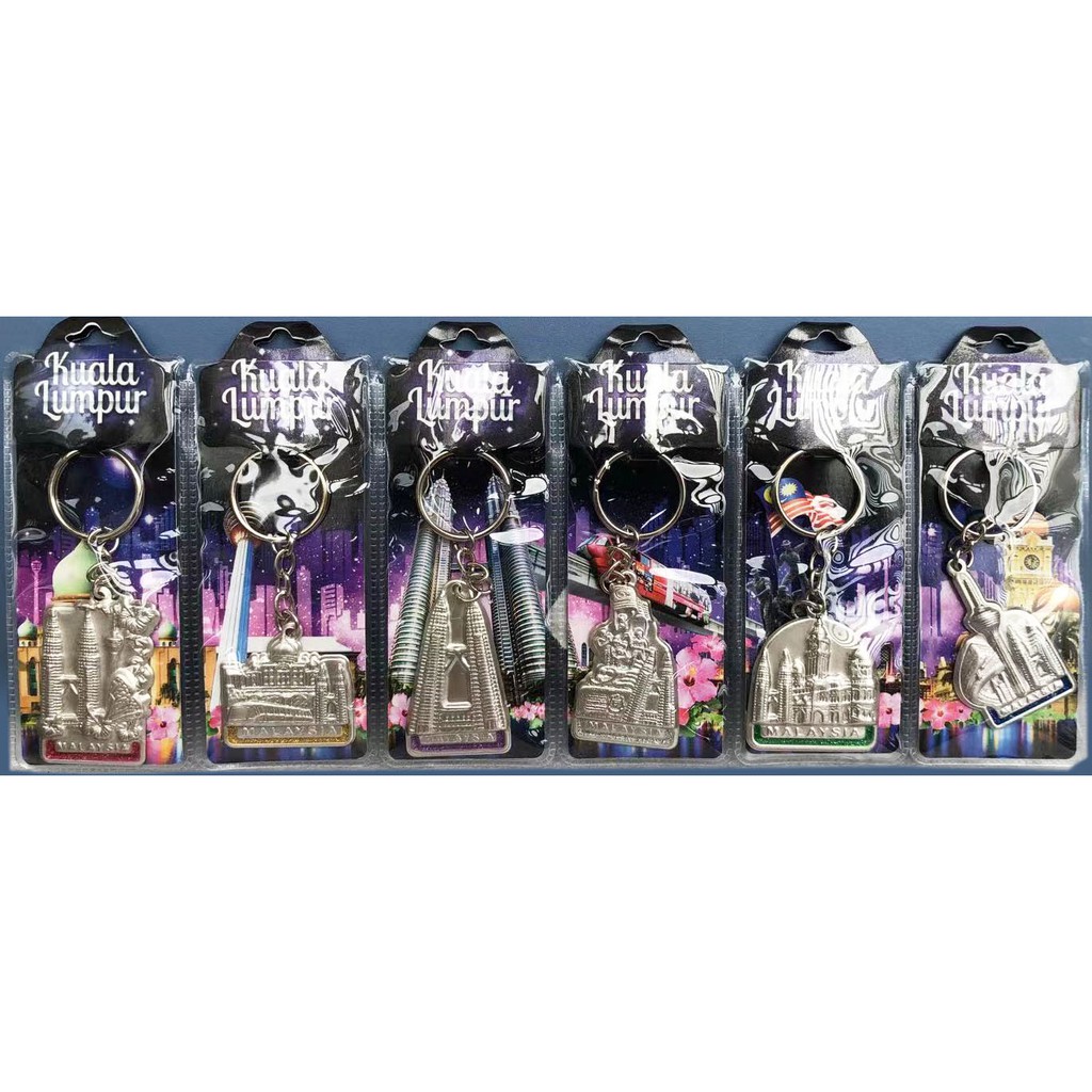 Malaysia Souvenir Keychain KLCC 6 in 1 design / Gantungan Kunci KLCC ...