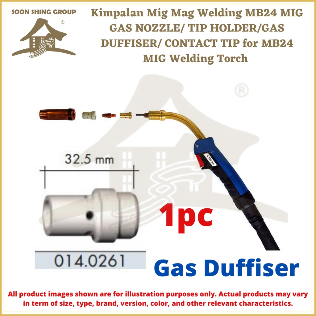 Kimpalan Mig Mag Welding MB24 MIG GAS NOZZLE/ TIP HOLDER/GAS DUFFISER ...