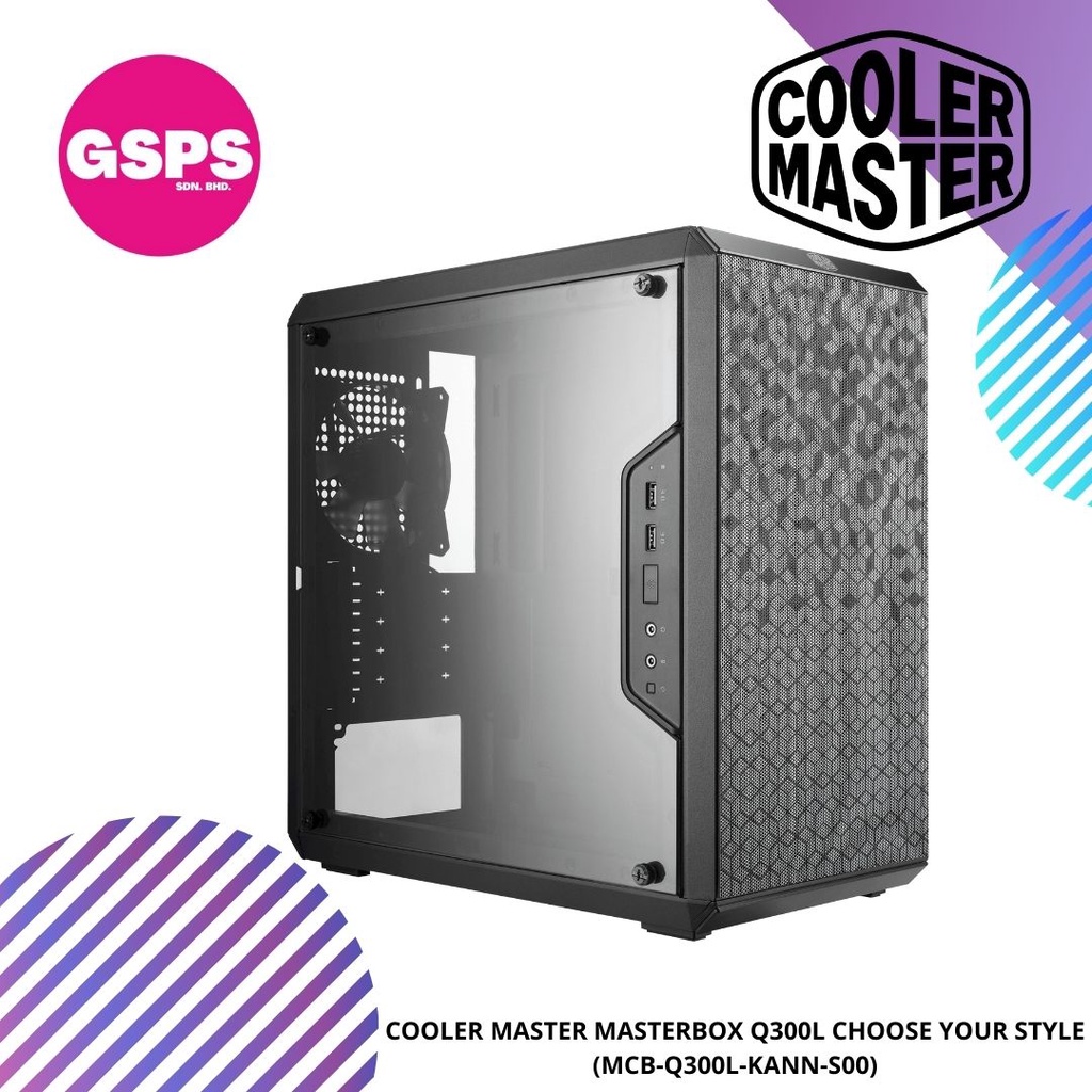 COOLER MASTER MasterBox Q300L Mini Tower PC Case (MCB-Q300L-KANN-S00) | Shopee Malaysia
