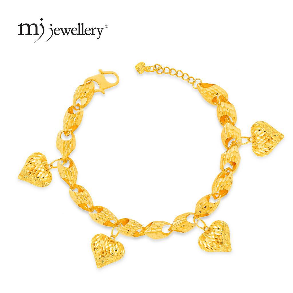 MJ Jewellery 916/22K Gold Bracelet T128 | Shopee Malaysia