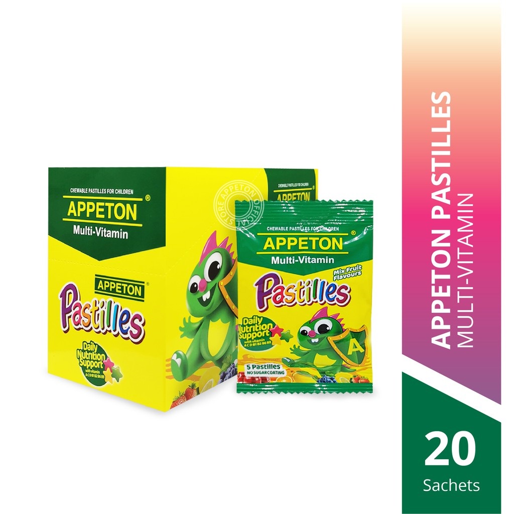 Appeton Multi-Vitamin Pastilles (20 sachets x 5 pastilles) | Shopee ...