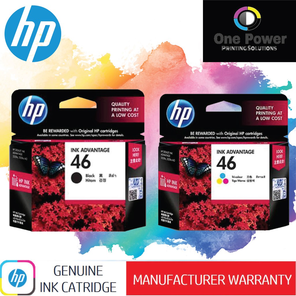 HP 46 Black +Color Original Ink Advantage Cartridge - CZ638AA (Combo ...