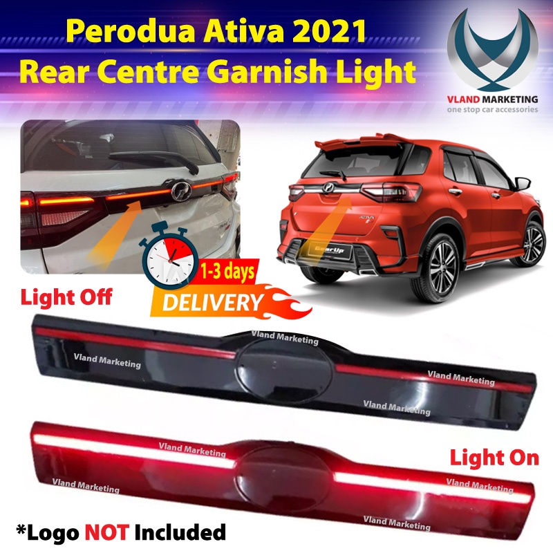Perodua Ativa 2021 - Onwards Rear Centre Garnish with signal running ...