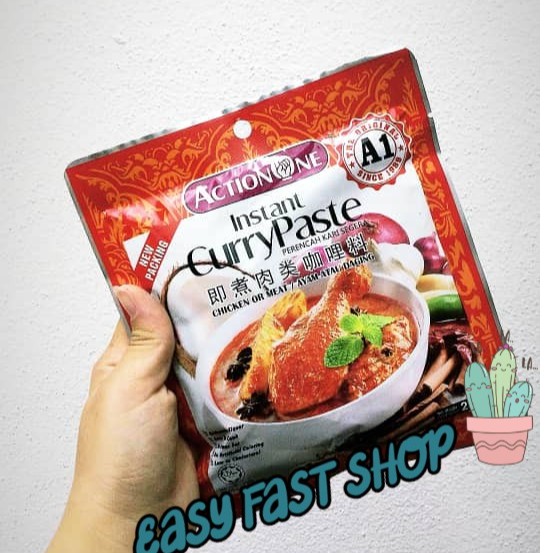 [ READY STOCK ] Action One Instant Chicken or Meat Curry Paste （A1 ...