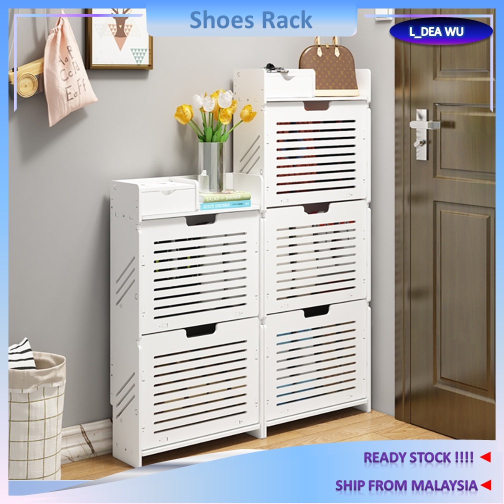 DIY Rak Kasut Ikea Style Waterproof Rak Kasut Bertutup Shoe Rack Shoe ...