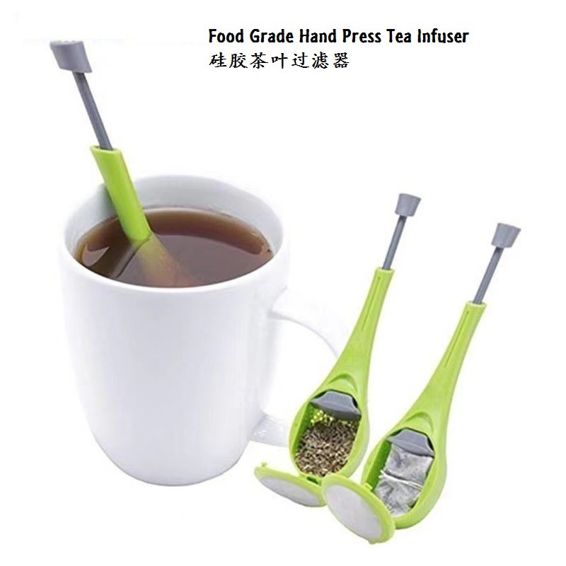 Food Grade Hand Press Tea Infuser / Loose Tea Spoon Filter / Portable ...
