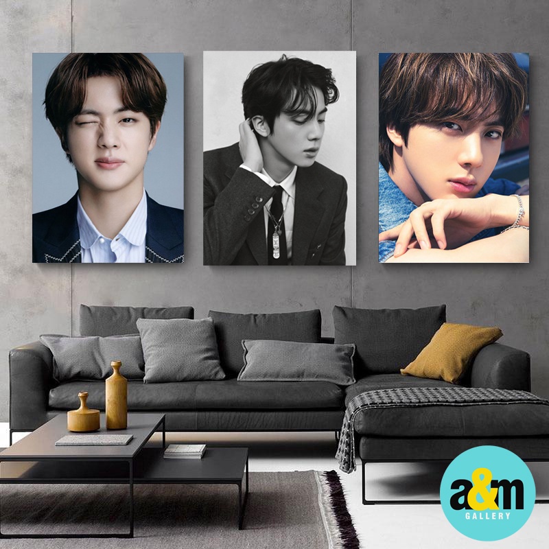 HIASAN DINDING KAYU Jin BTS BANGTAN BOY Wooden Poster K-POP Room Wall ...