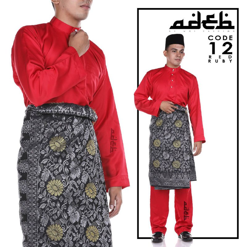 Baju Melayu Tradisi Red Ruby Size Baby - 4XL Dewasa | Shopee Malaysia