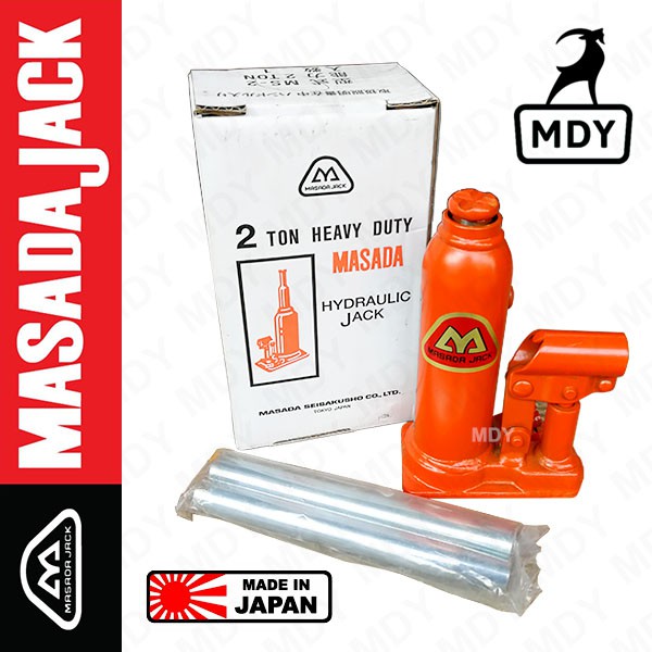 Masada 2 Ton Hydraulic Bottle Jack MS-2 (Made in Japan) | Shopee Malaysia