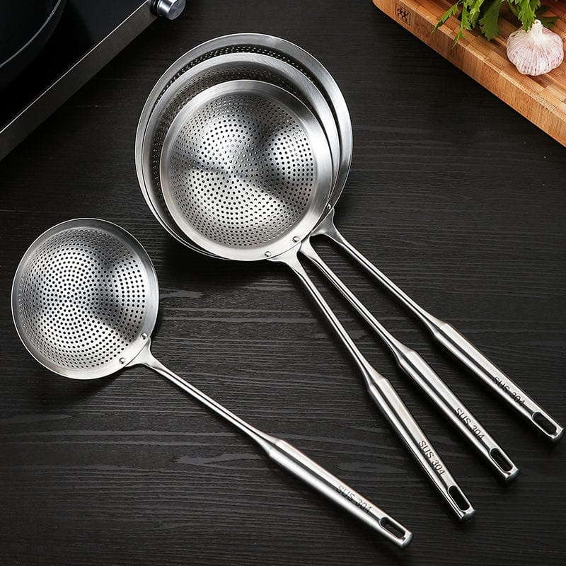 Premium Thickened 304 Stainless Steel Oil Colander 不锈钢隔油漏勺 | Shopee ...