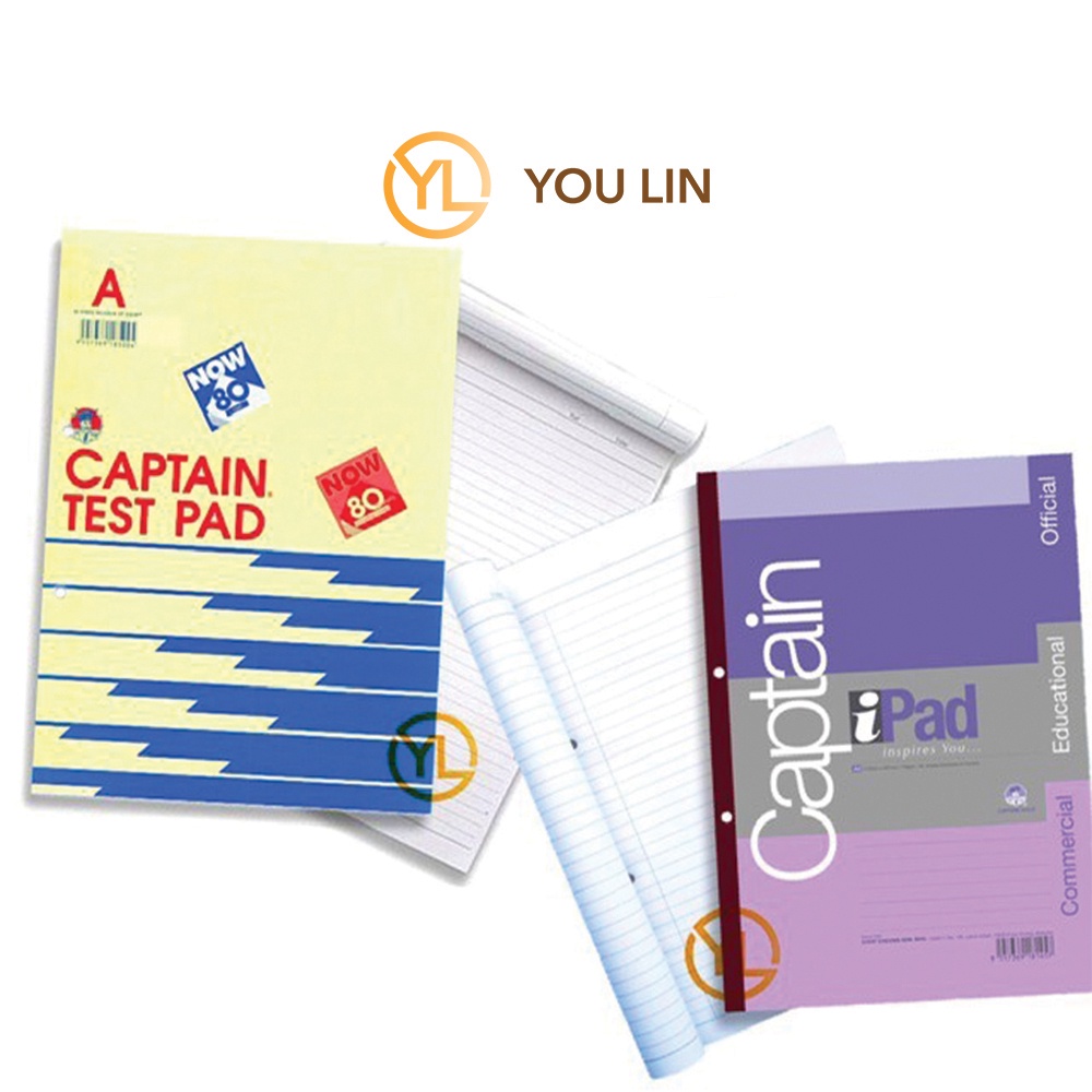 CAPTAIN Test Pad A4 Top Open 80gsm / Side Open 78 Sheets | Shopee Malaysia