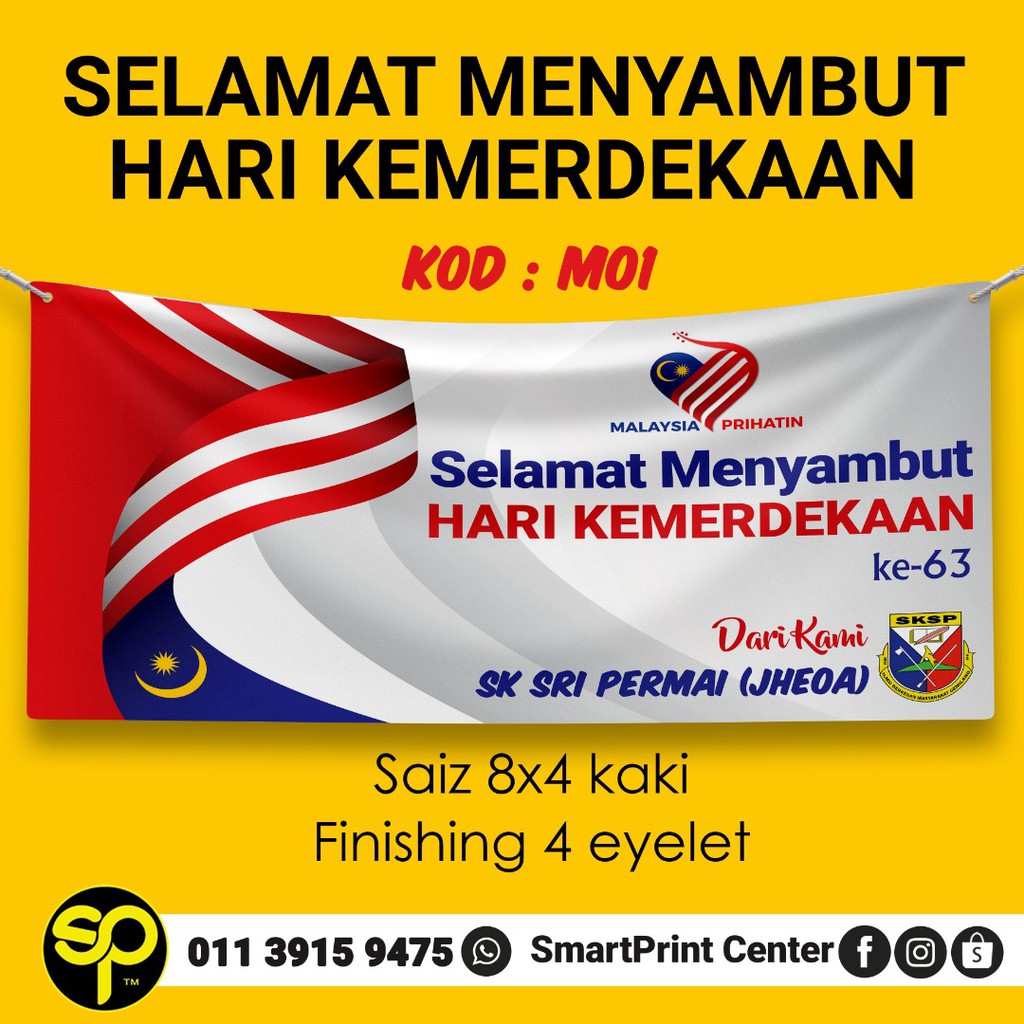 BANNER MERDEKA - SELAMAT MENYAMBUT HARI KEMERDEKAAN | Shopee Malaysia